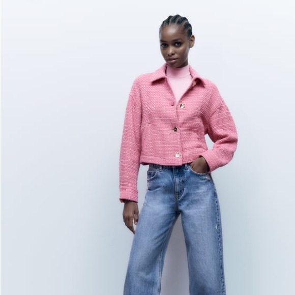 Zara | Jackets & Coats | Zara Textured Sequin Overshirt | Poshmark